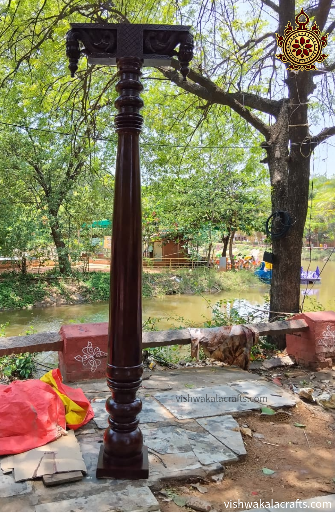 Wood Carved Pillars – VishwaKala Crafts