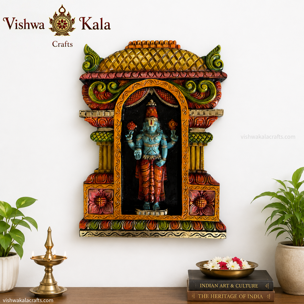 Handcrafted Lord (Sri Venkateswara Swamy) Balaji Gopuram Style Wooden ...